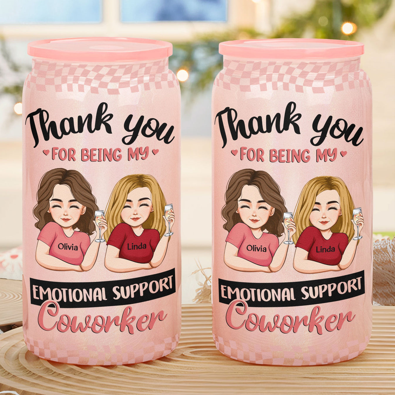 Thank You For Being My Emotional Support Coworker - Personalized Shimm ...