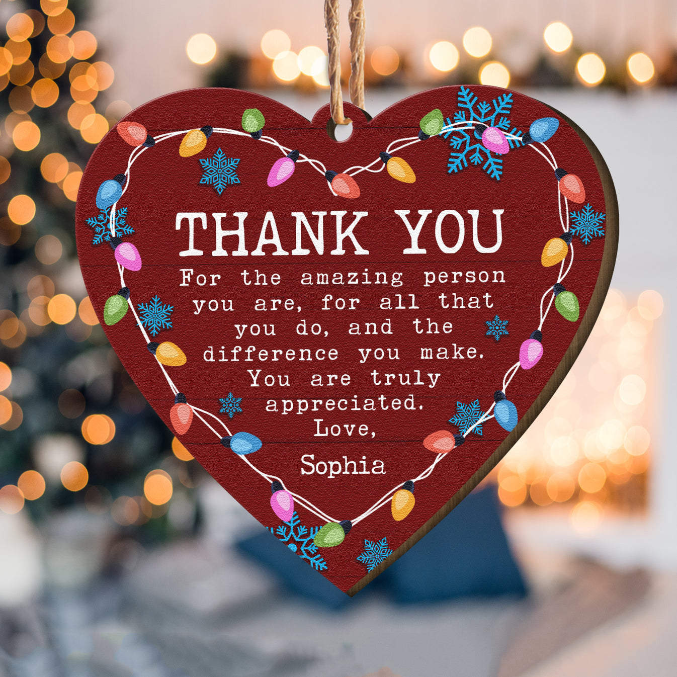 Thank You Ornament You Are Truly Appreciated - Personalized Wooden Orn ...
