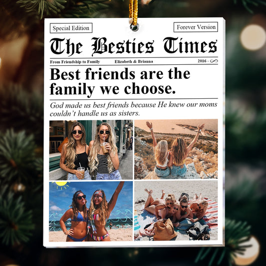 The BFF Times - Friendship Gifts Newspaper - Personalized Acrylic Photo ...