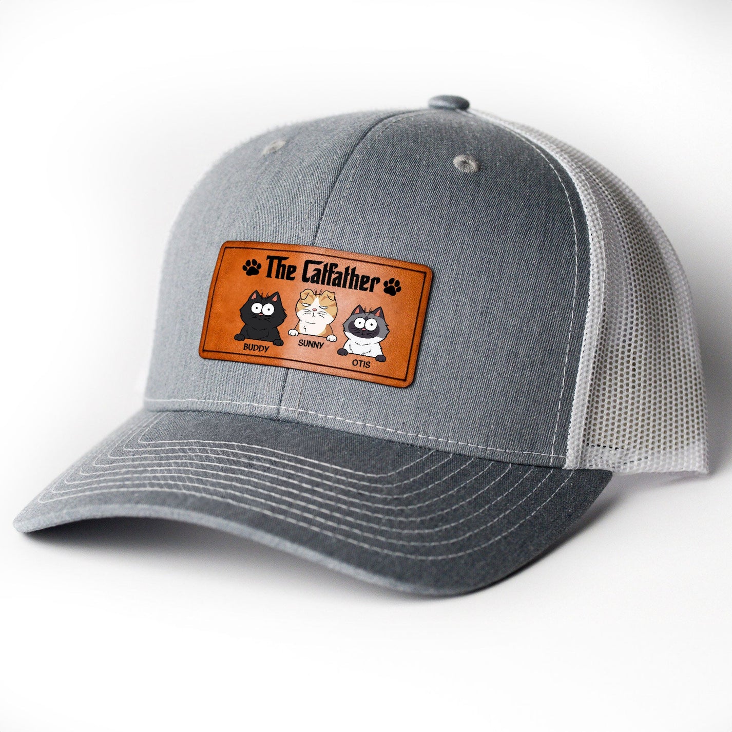 Father's Day Gifts, The Catfather - Personalized Leather Patch Hat ...