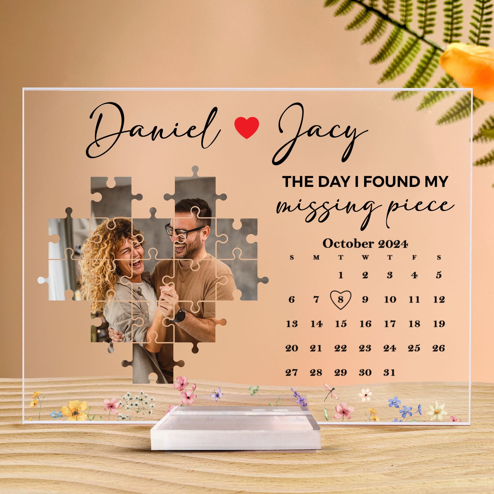 The Day I Found My Missing Piece Custom Calendar - Personalized Acrylic ...