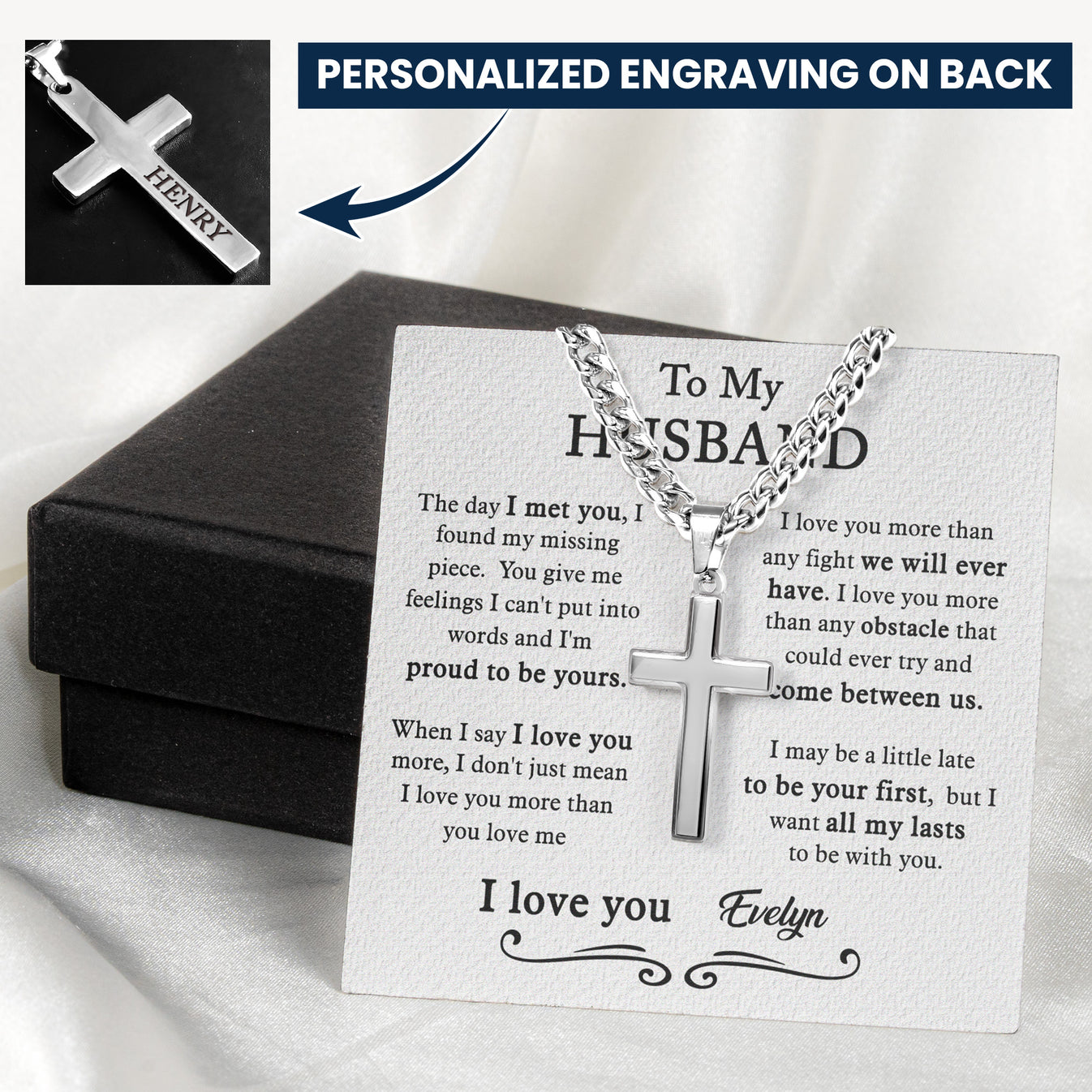 The Day I Met You I Found My Missing Piece - Personalized Cross ...