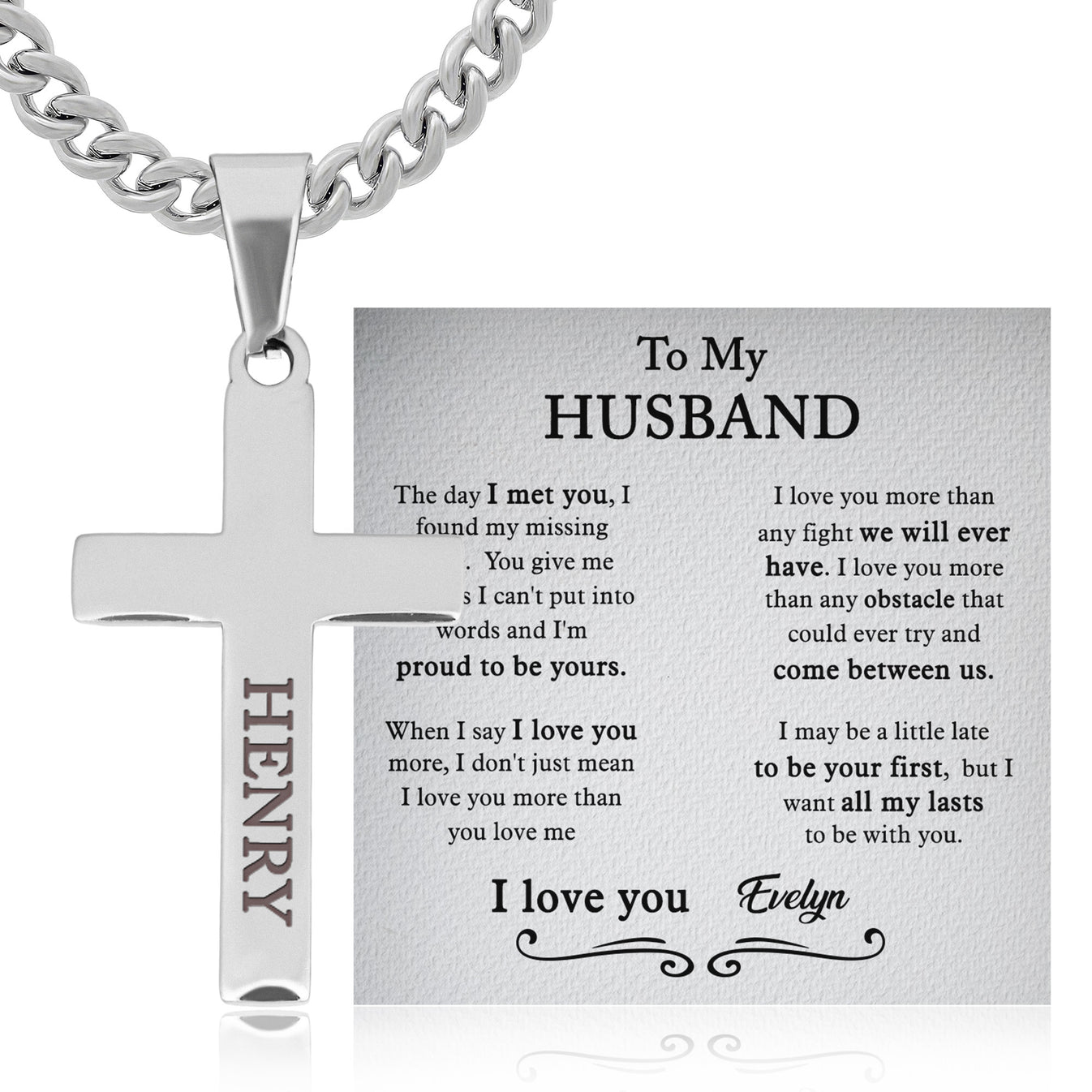 The Day I Met You I Found My Missing Piece - Personalized Cross ...