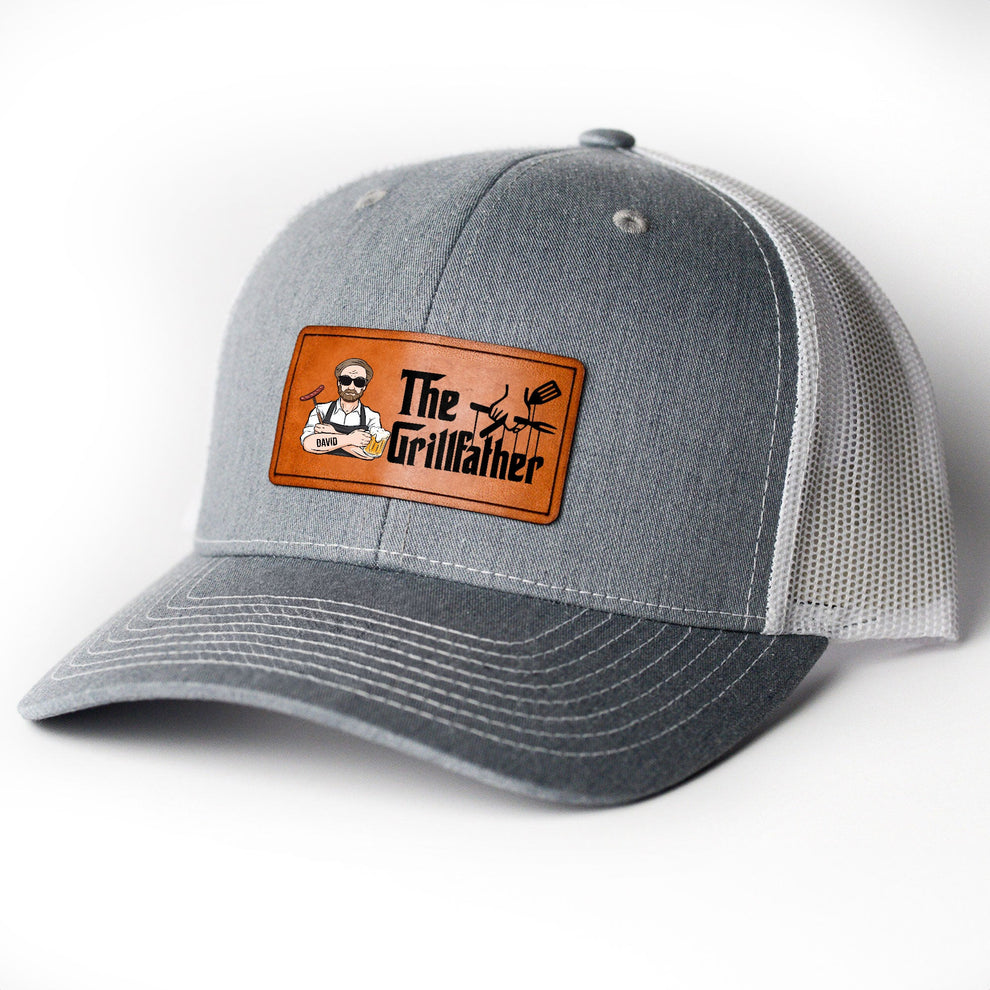 Father's Day Gifts, The Grillfather - Personalized Leather Patch Hat ...