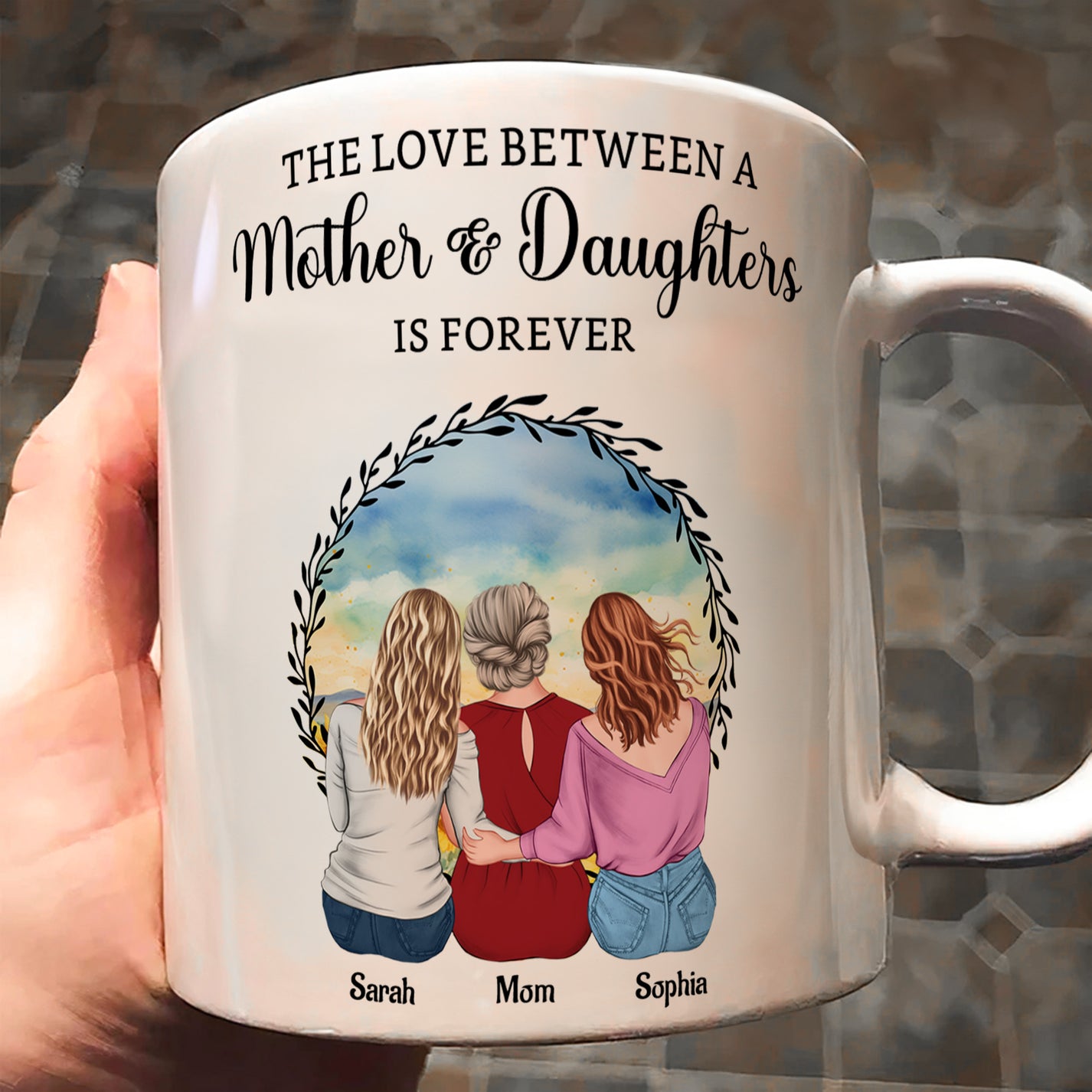 The Love Between A Mother & Daughters - Personalized Mug – Macorner