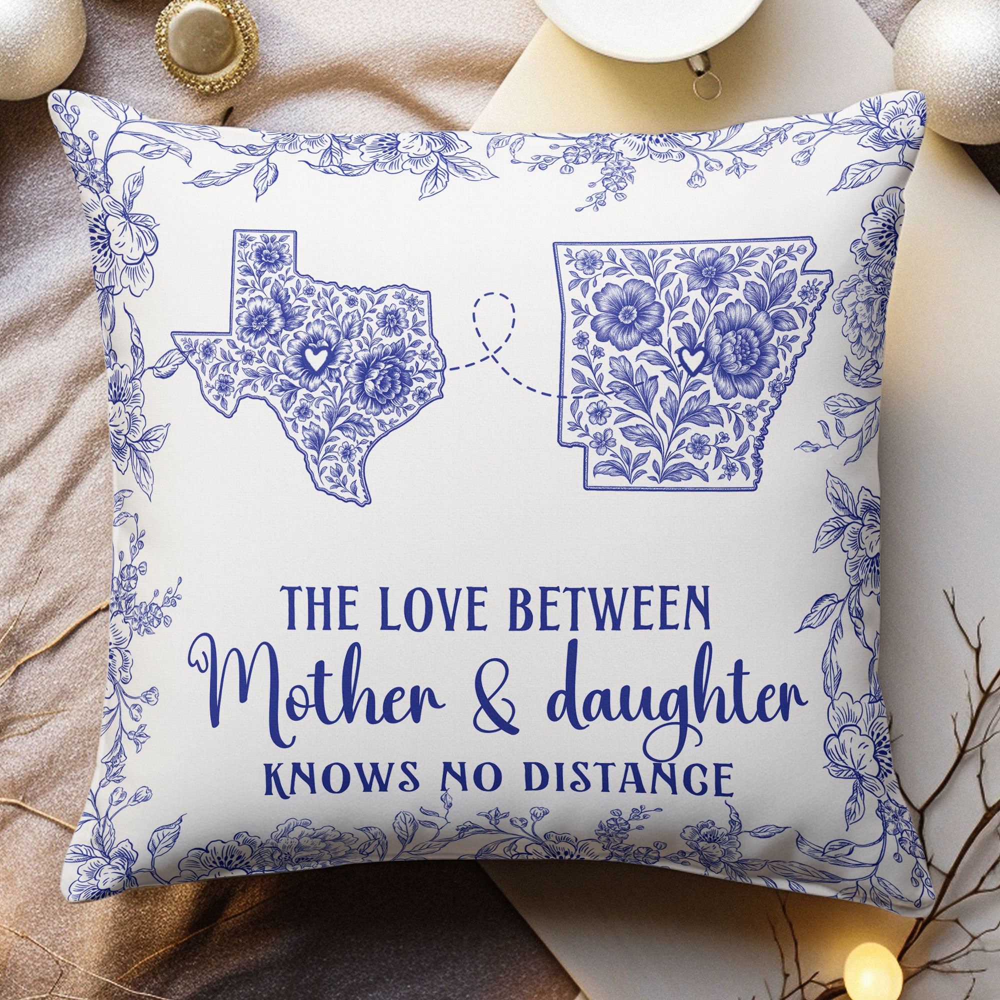 The Love Between Mother & Daughter - Personalized Pillow (Insert ...