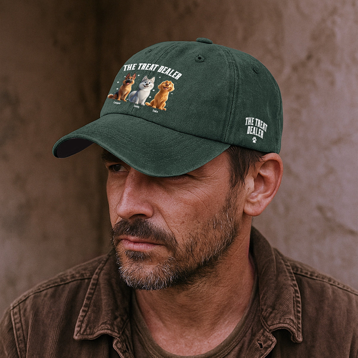 The Treat Dealer - Personalized Distressed Denim Cap – Macorner