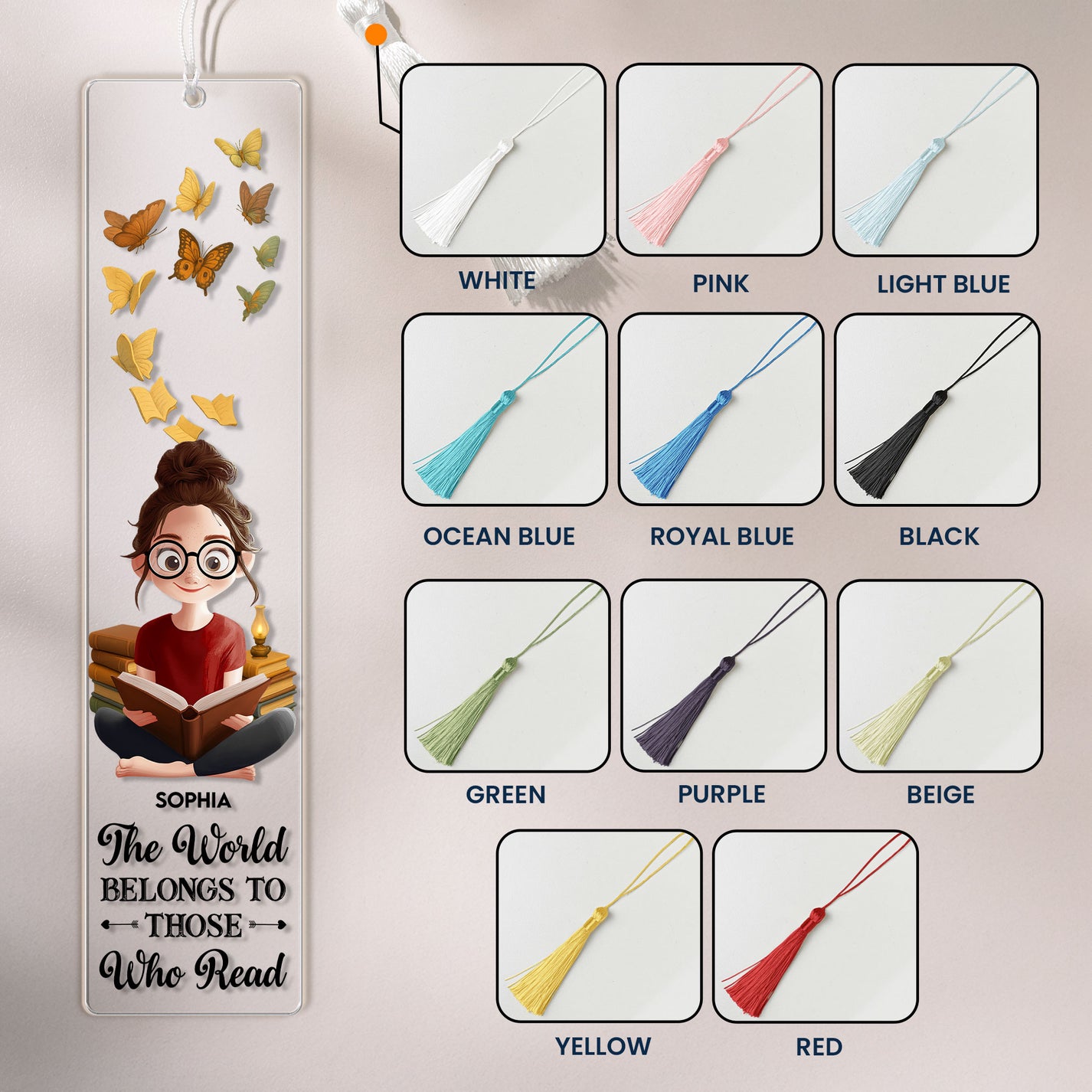 The World Belongs To Those Who Read - Custom Acrylic Bookmark – Macorner