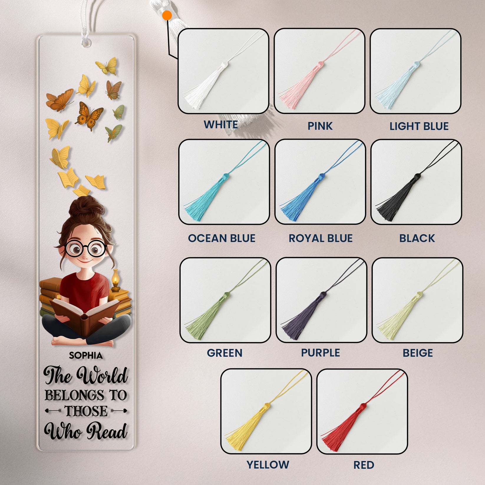 The World Belongs To Those Who Read - Custom Acrylic Bookmark – Macorner