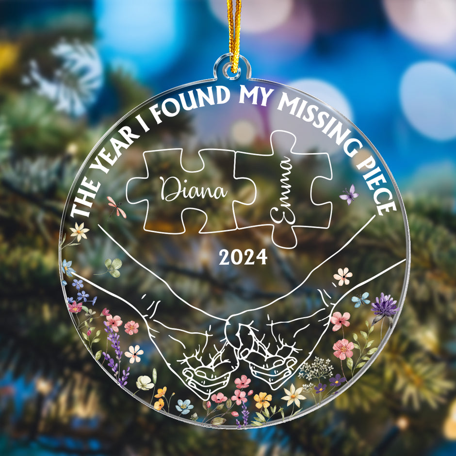The Year I Found My Missing Piece - Personalized Acrylic Ornament ...