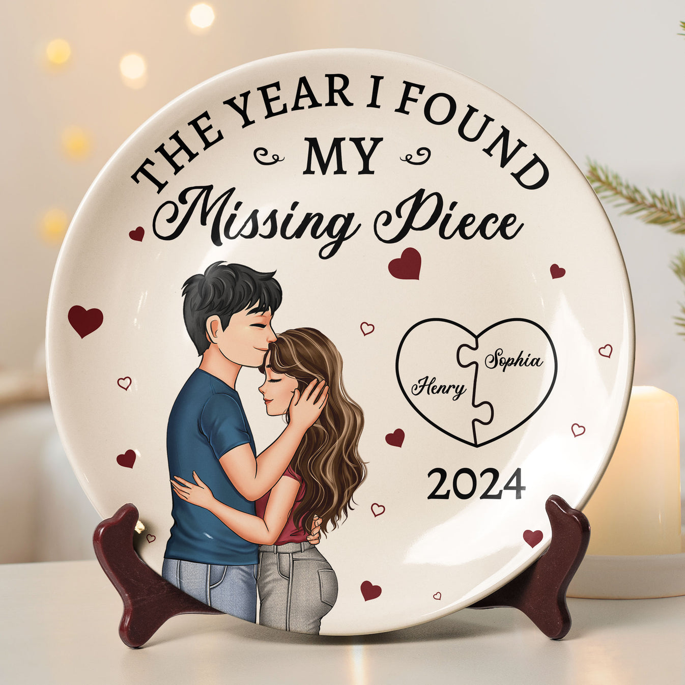 The Year I Found My Missing Piece - Personalized Ceramic Plate – Macorner