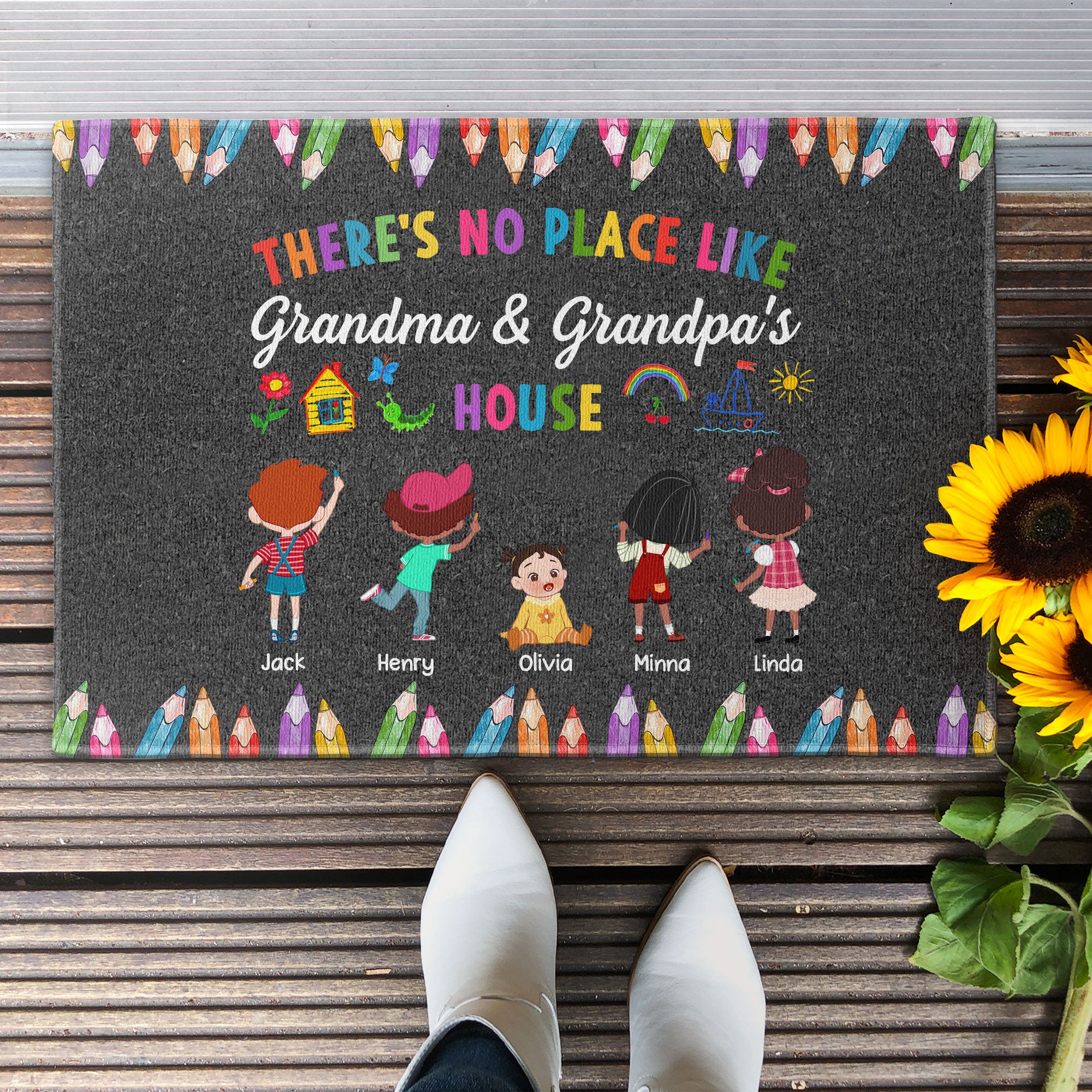 There's No Place Like Grandma And Grandpa's House - Personalized Doorm ...