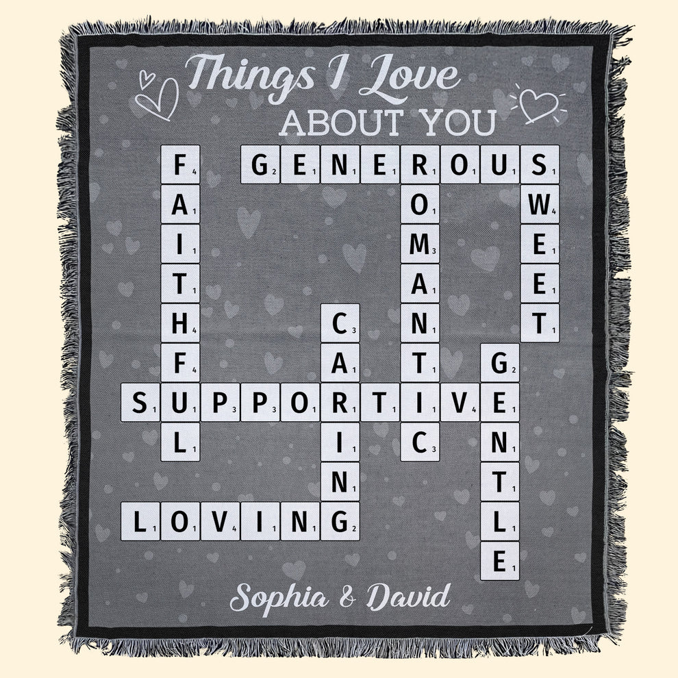 Things I Love About You - Personalized Woven Blanket – Macorner