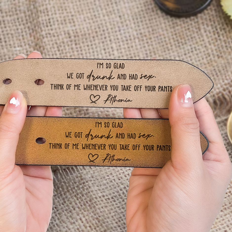 Think Of Me Whenever You Take Off Your Pants - Personalized Engraved L ...