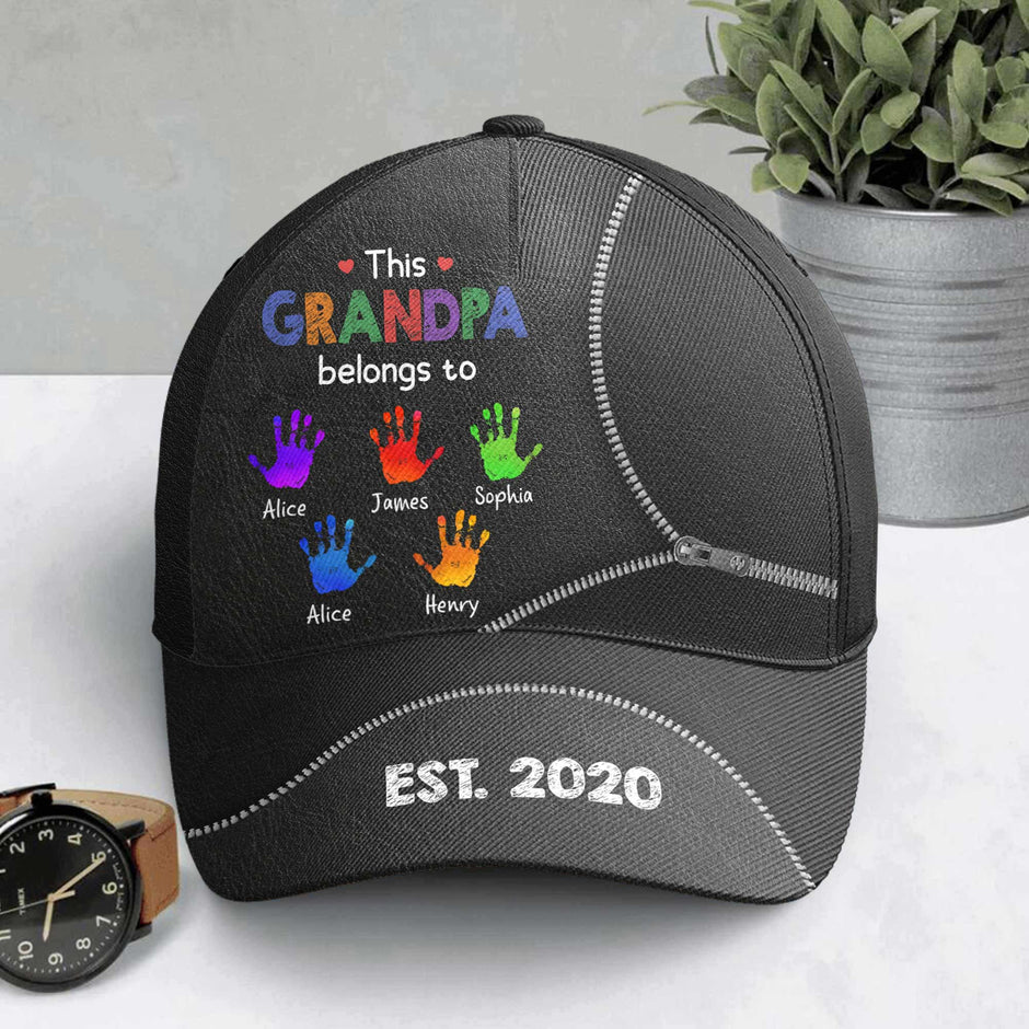 This Grandpa Belongs To - Personalized Classic Cap – Macorner
