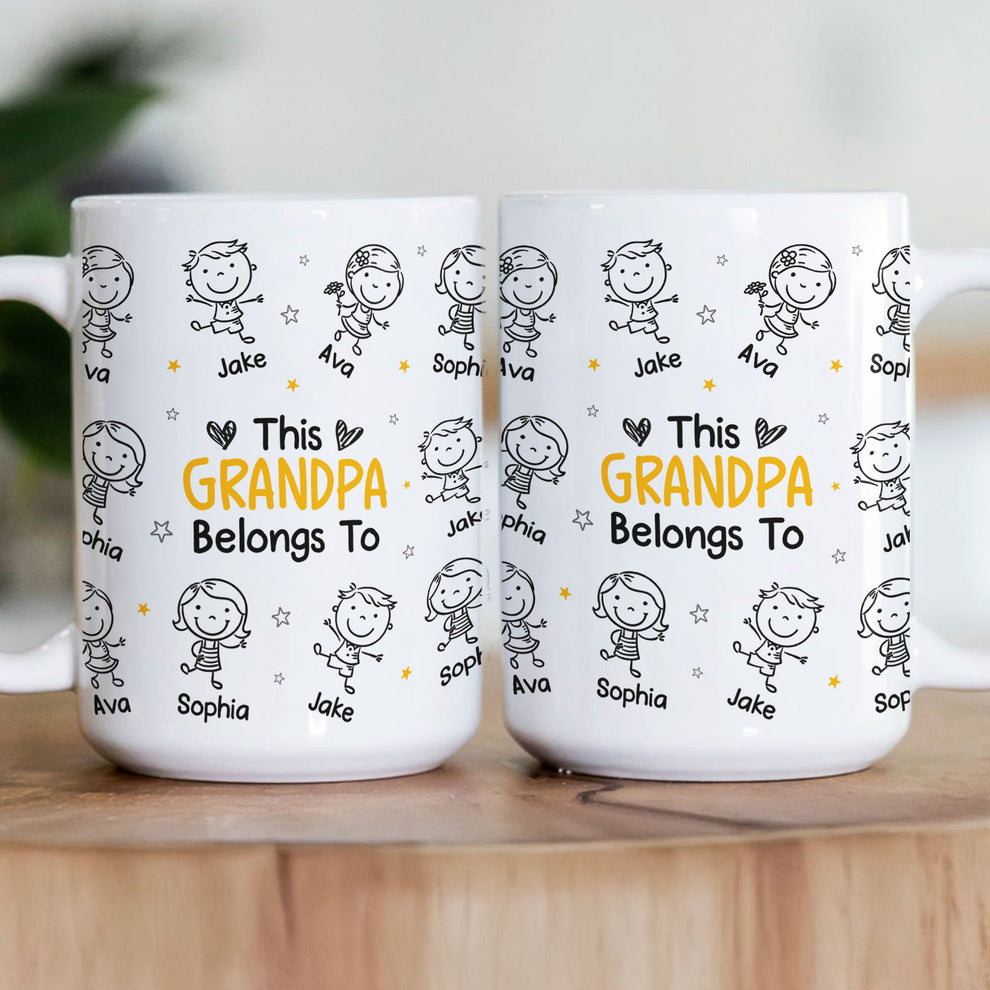 This Grandpa Grandma Belongs To - Personalized Mug – Macorner