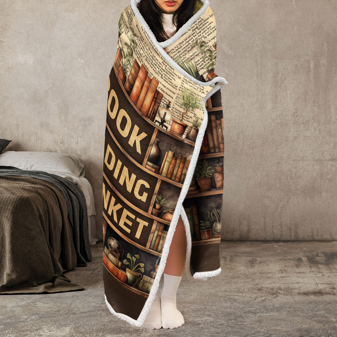 This Is My Book Reading Blanket - Personalized Wearable Blanket Hoodie ...