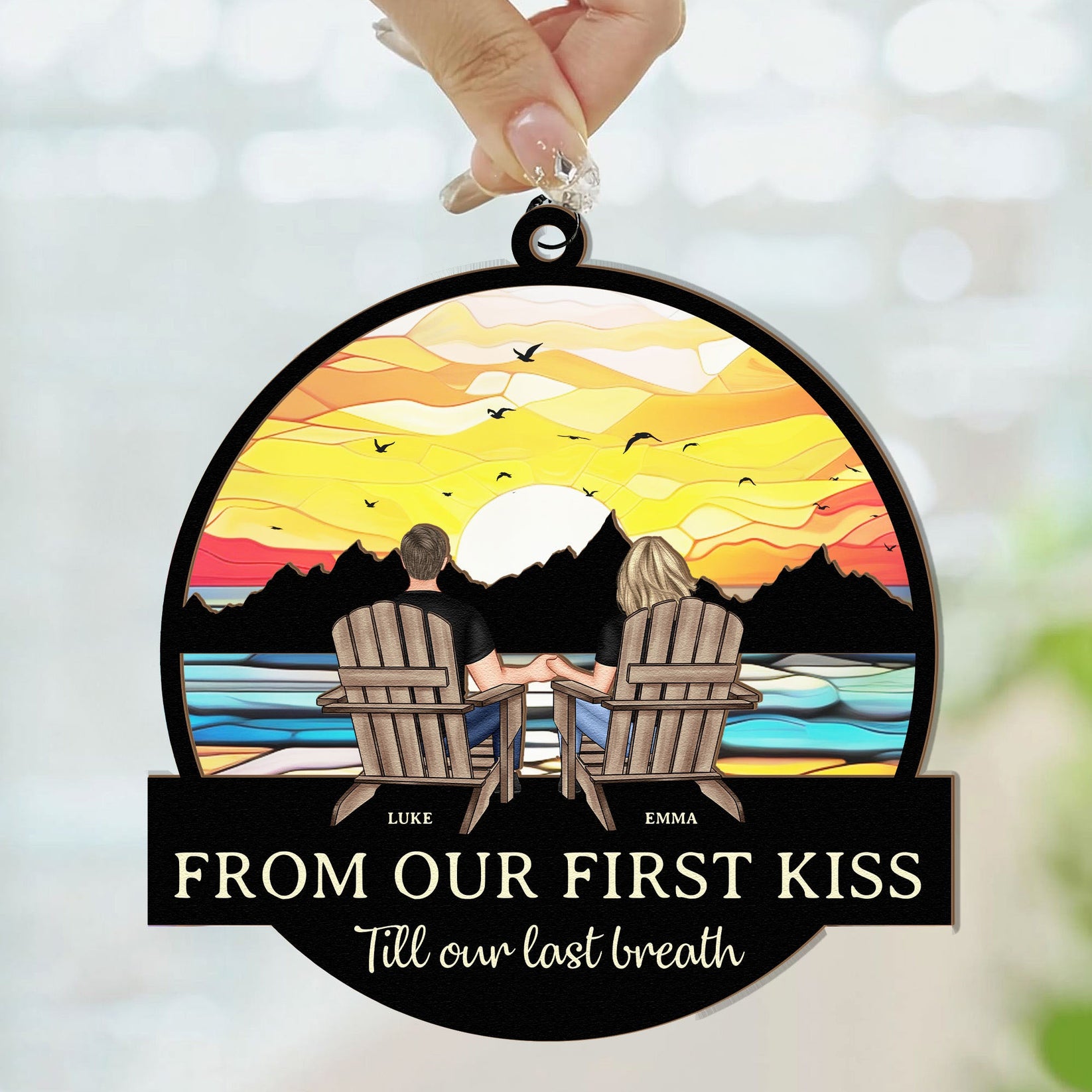 Till Our Last Breath - Personalized Window Hanging Suncatcher Ornament ...
