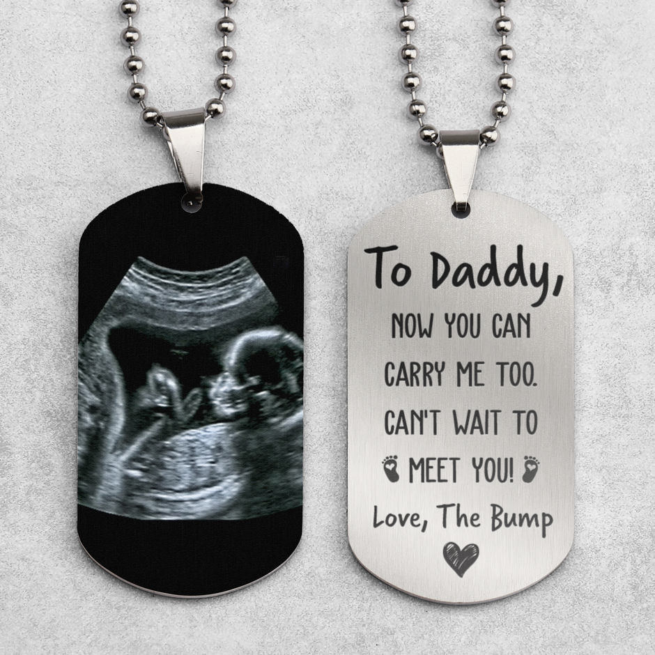 To Daddy Now You Can Carry Me Too - Personalized Photo Dog Tag Necklace ...