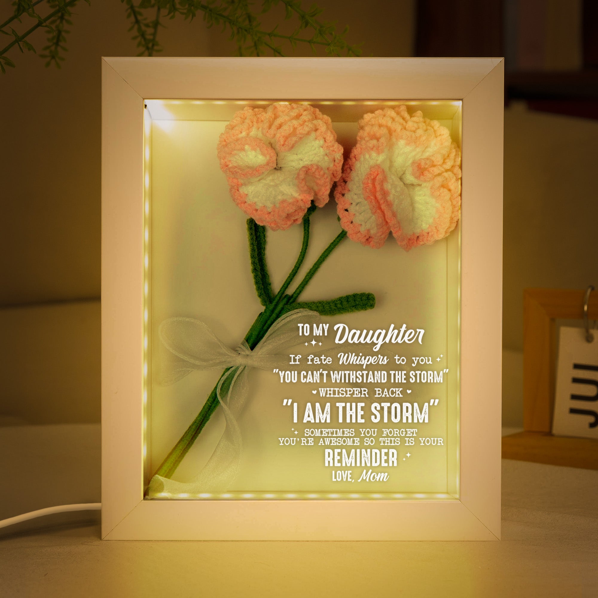 To My Daughter Whisper Back I Am The Storm - Personalized Crochet Flow ...