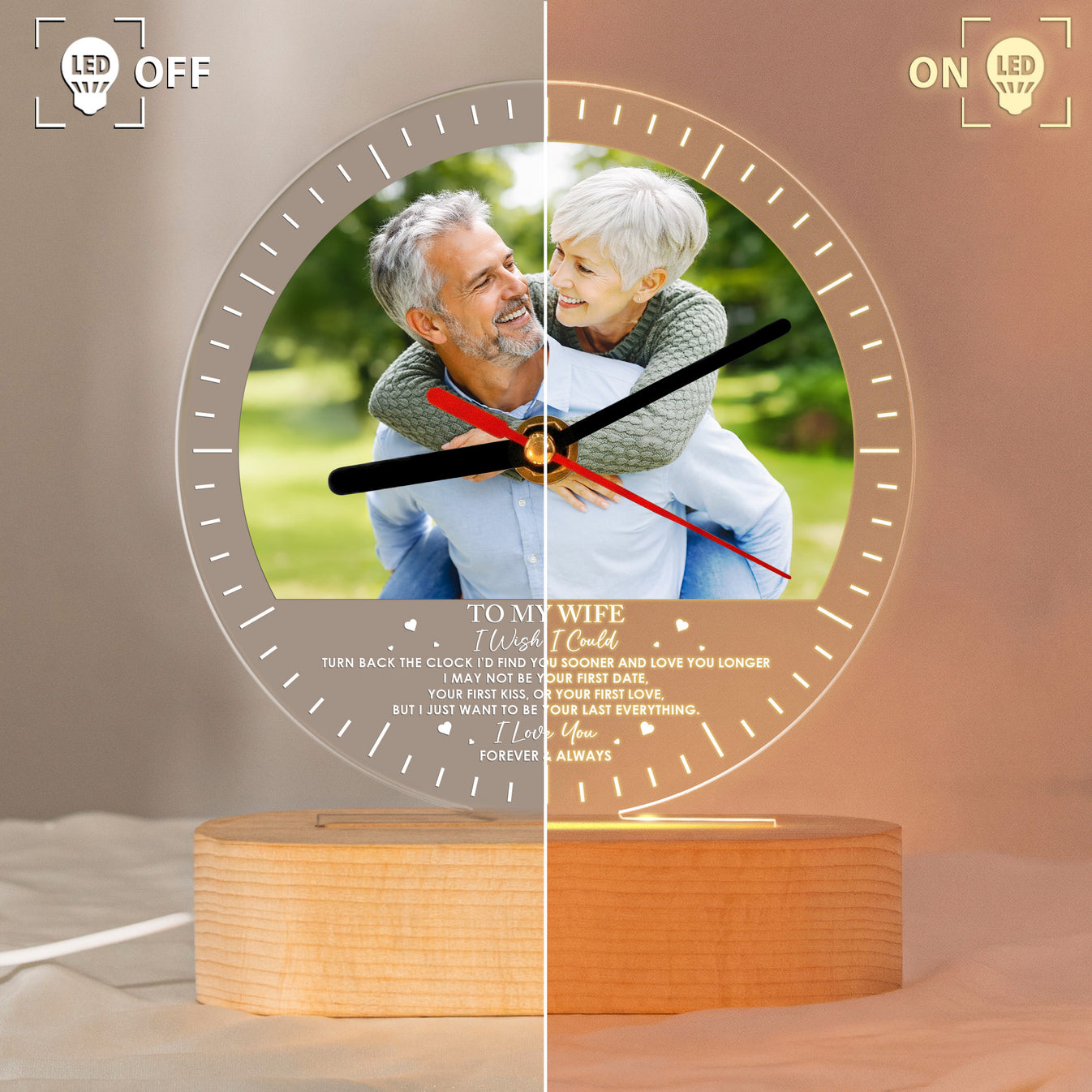 To My Wife If I Could Turn Back The Clock - Personalized Acrylic Photo ...