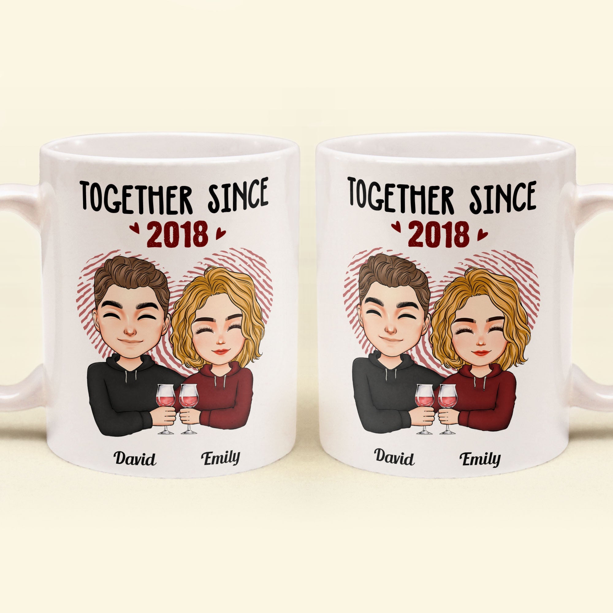 Together Since - Cartoon Couple Version - Personalized Mug – Macorner