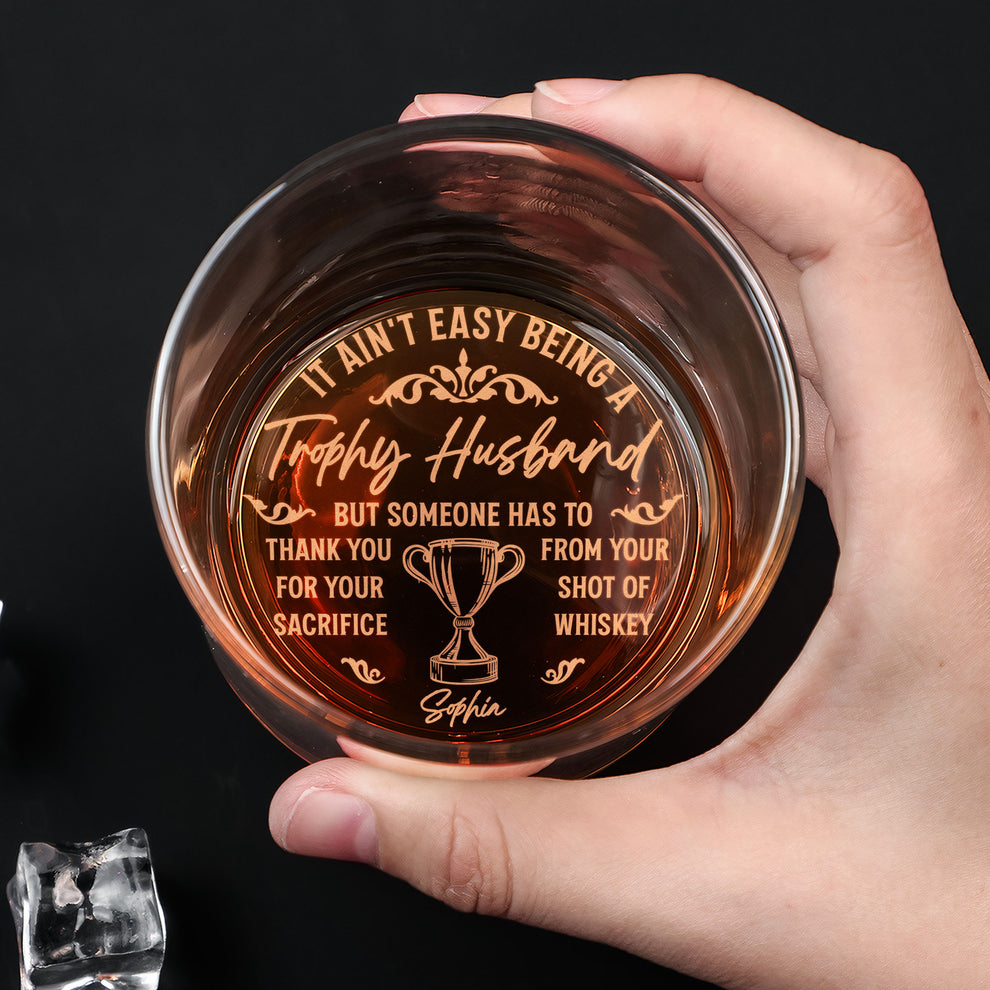 Trophy Husband - Personalized Engraved Whiskey Glass – Macorner