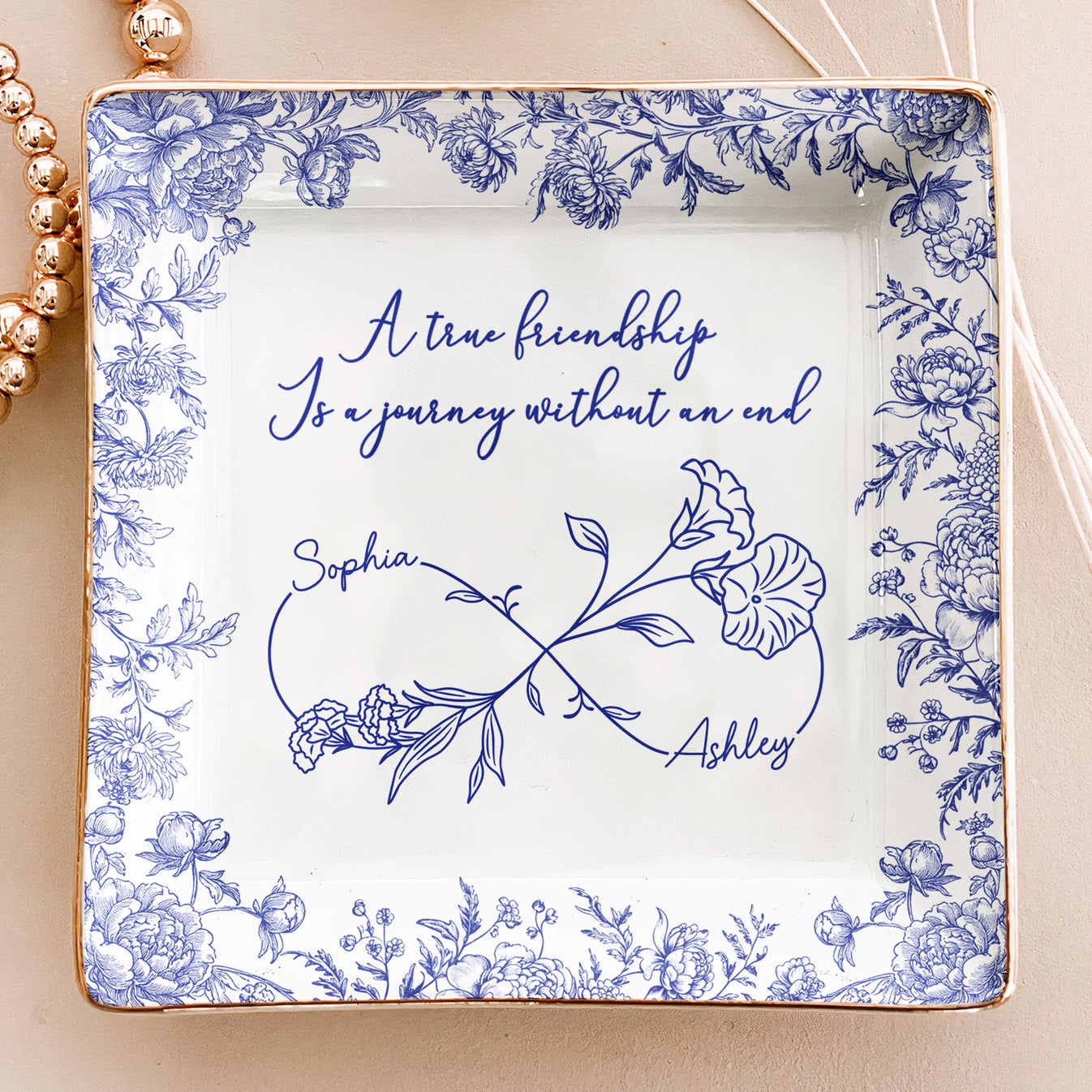 True Friendship Without An End - Personalized Jewelry Dish – Macorner