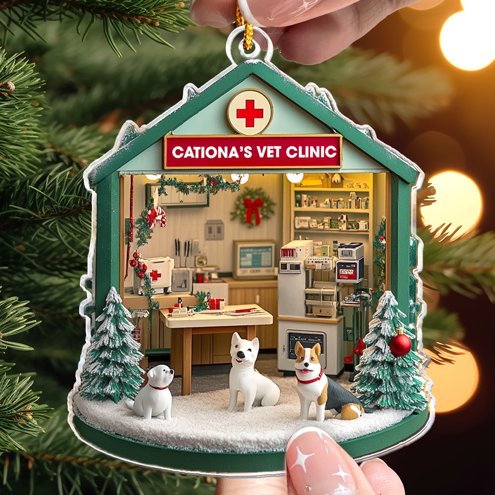 Vet Clinic Ornament - Veterinarian Clinic Christmas Decoration ...