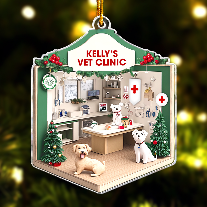 Vet Clinic Ornament - Veterinarian Clinic Christmas Decoration ...