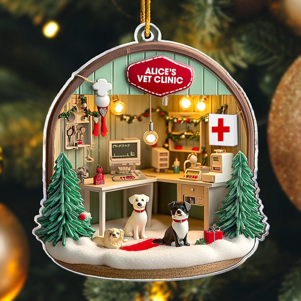Vet Clinic Ornament - Veterinarian Clinic Christmas Decoration ...