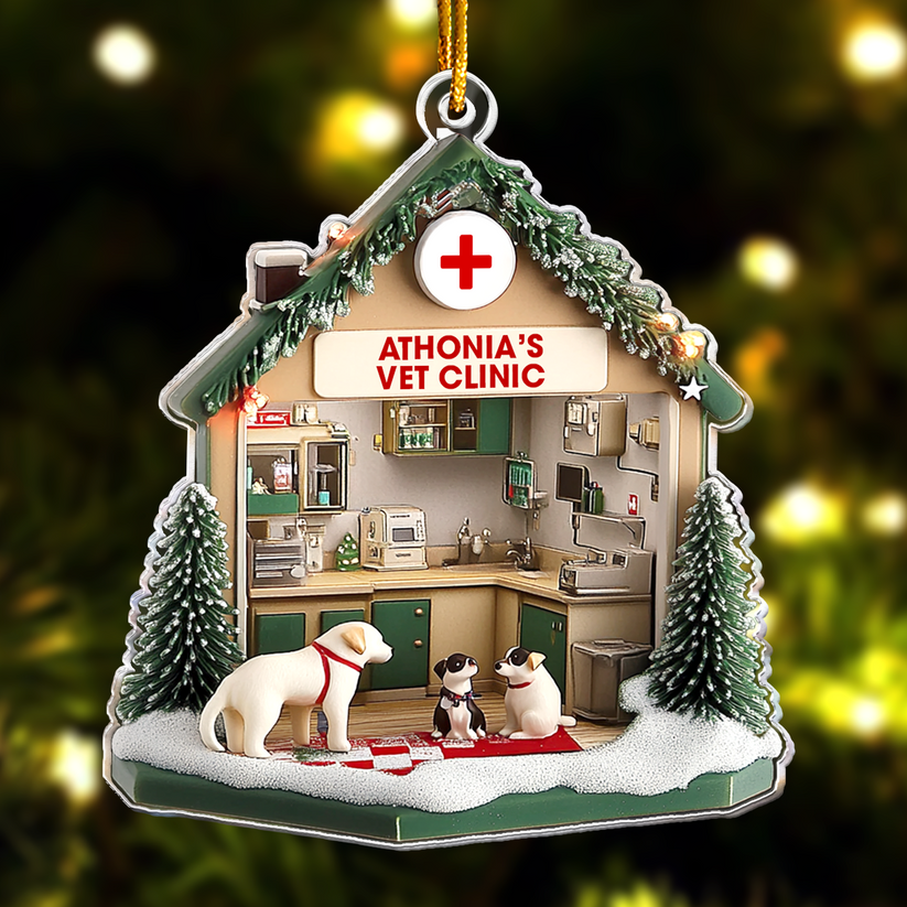 Vet Clinic Ornament - Veterinarian Clinic Christmas Decoration ...