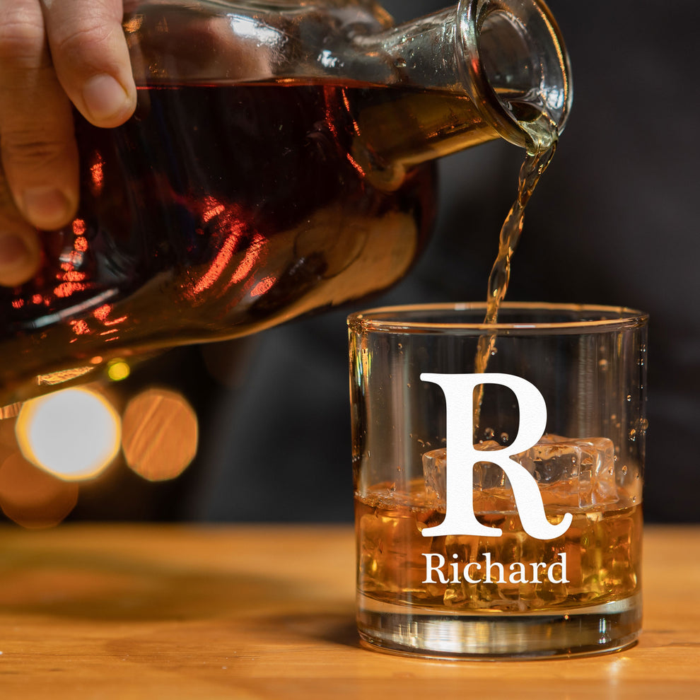 Vintage Monogram - Personalized Whiskey Glass – Macorner