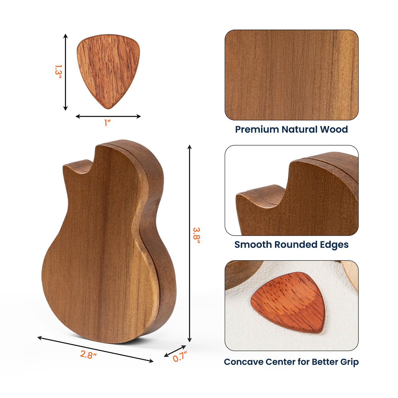 Vintage Monogram - Personalized Wooden Guitar Pick Box – Macorner