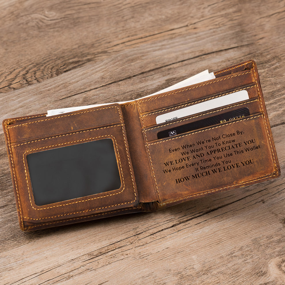 Wallet Reminder For Dad, Grandpa, Papa - Personalized Leather Wallet ...