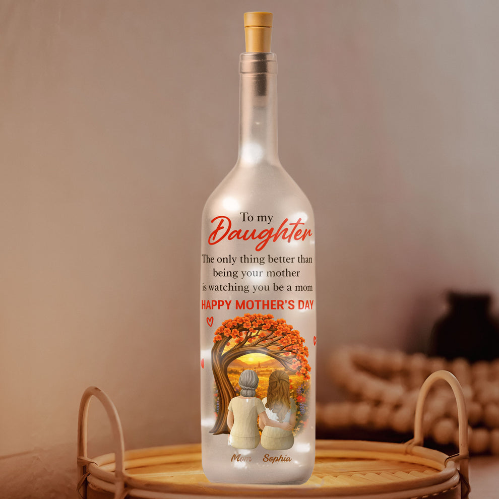Watching You Be A Mom - Personalized Bottle Lamp – Macorner