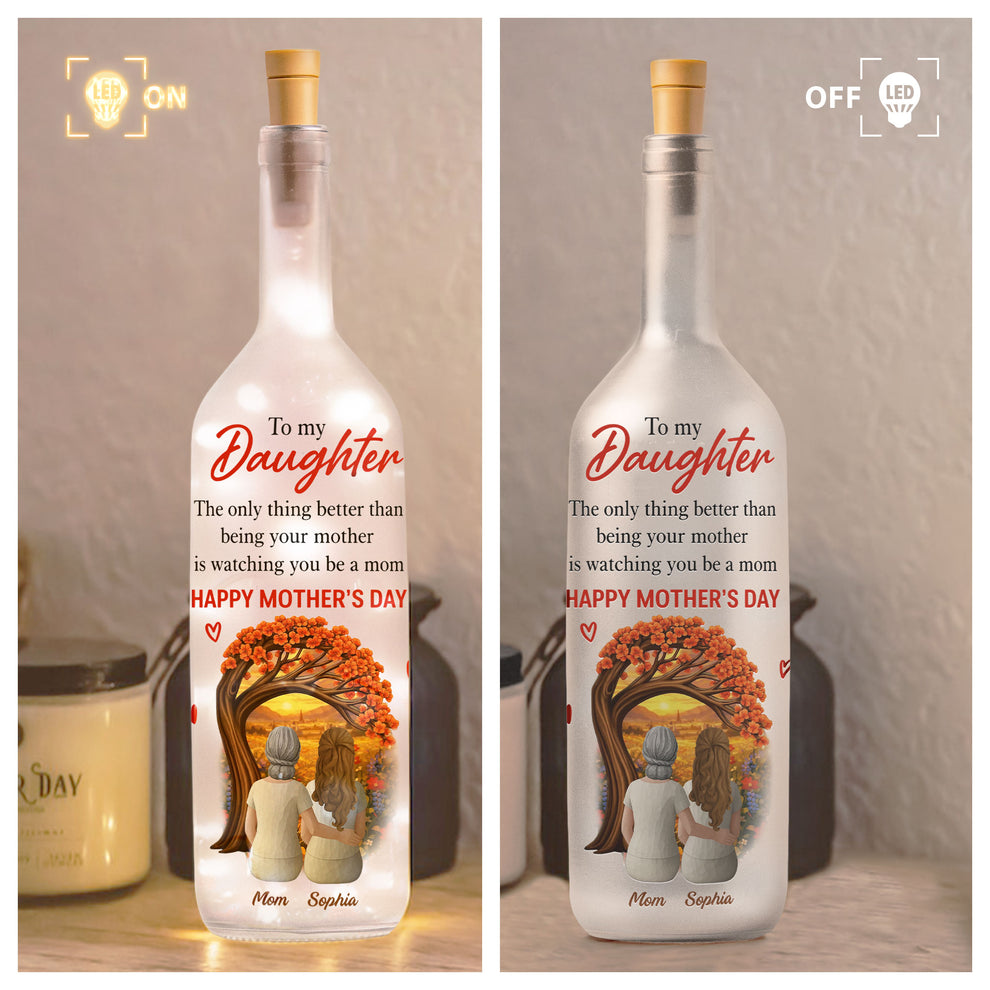 Watching You Be A Mom - Personalized Bottle Lamp – Macorner