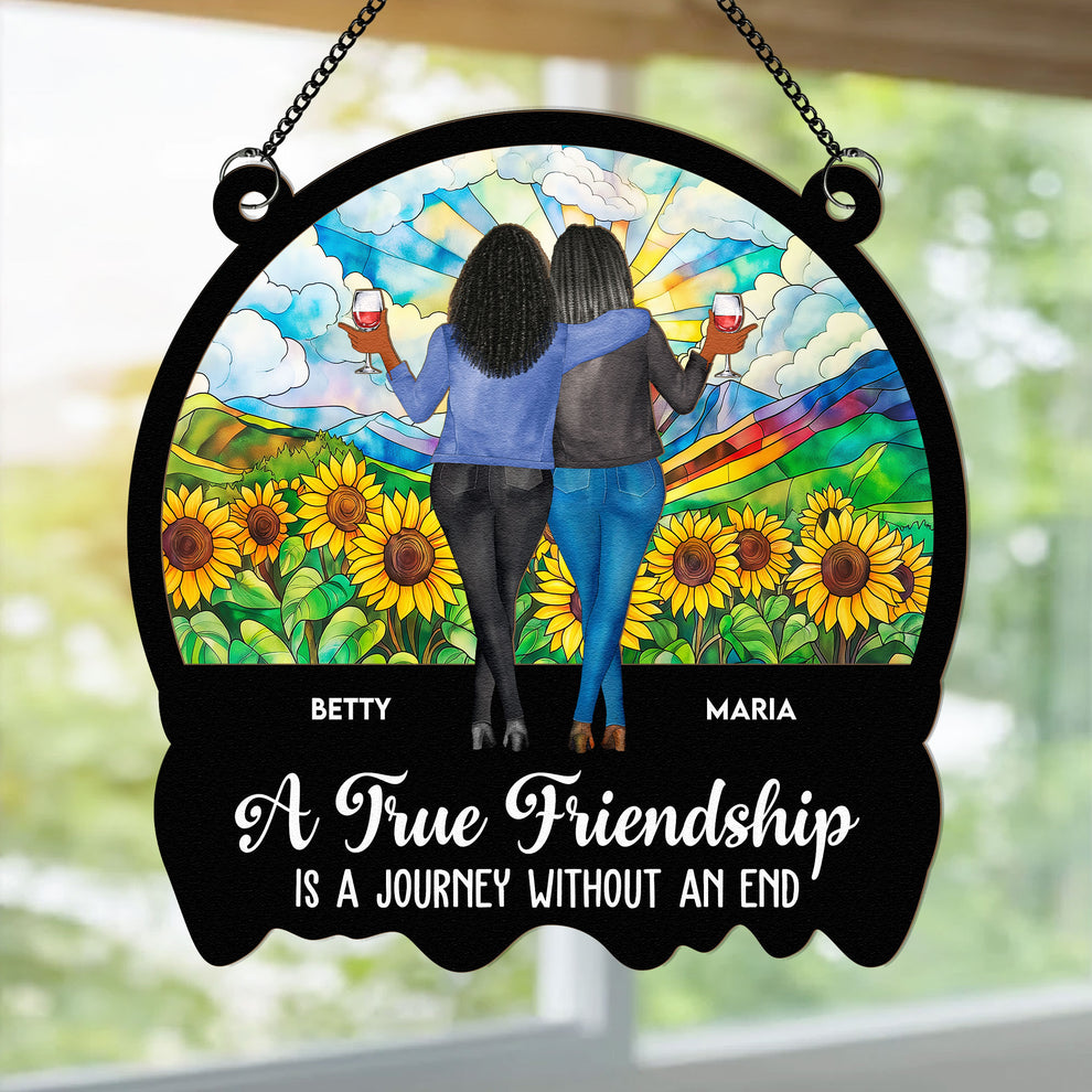 We Never Walk Alone - Personalized Window Hanging Suncatcher Ornament ...