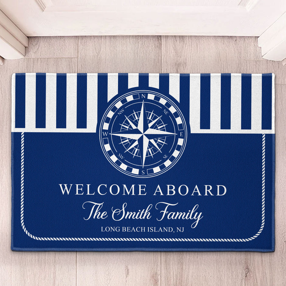 Welcome Aboard - Personalized Doormat – Macorner