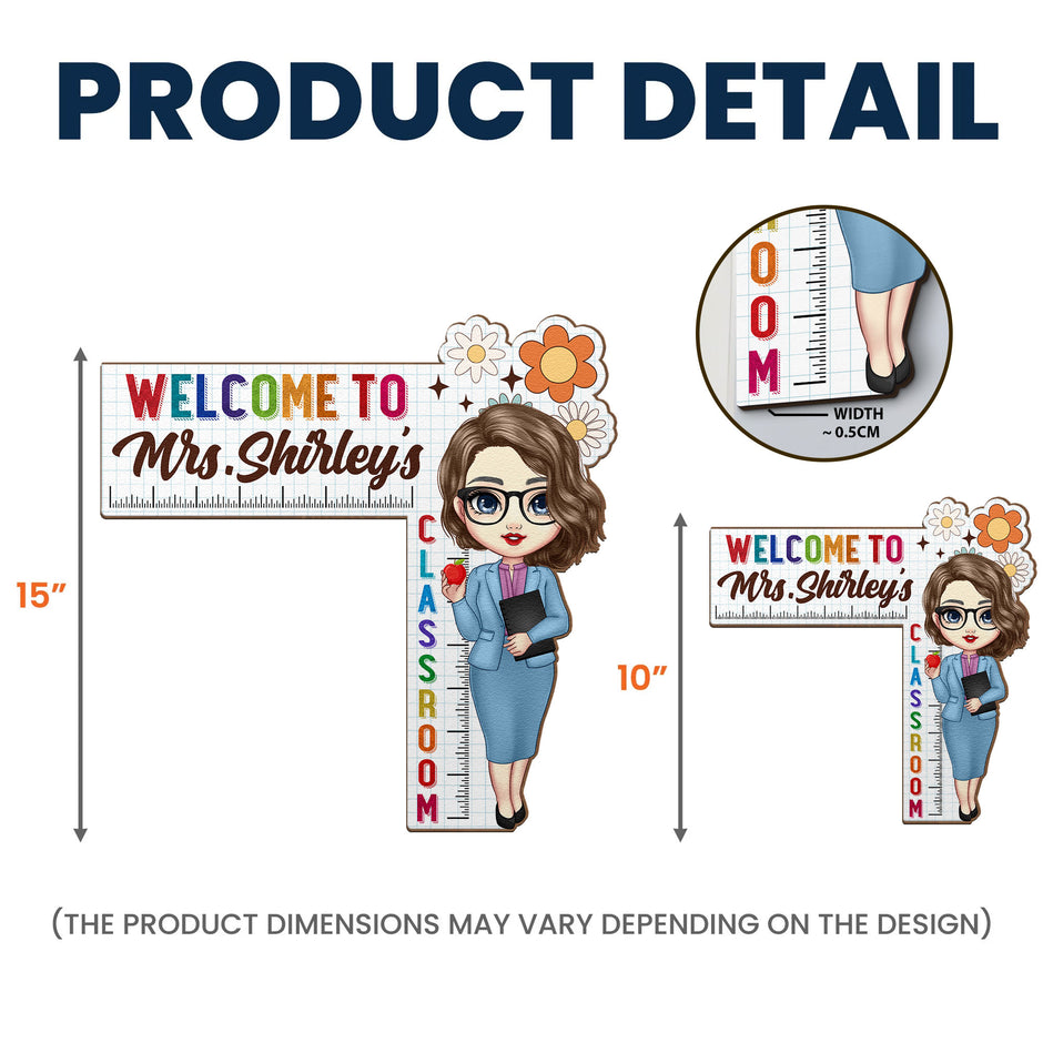 Welcome To My Class Teacher Gift Back To School - Personalized Door ...