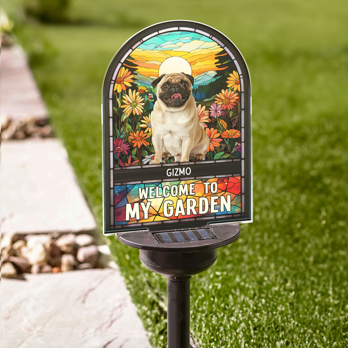 Welcome To My Garden - Personalized Photo Solar Light – Macorner