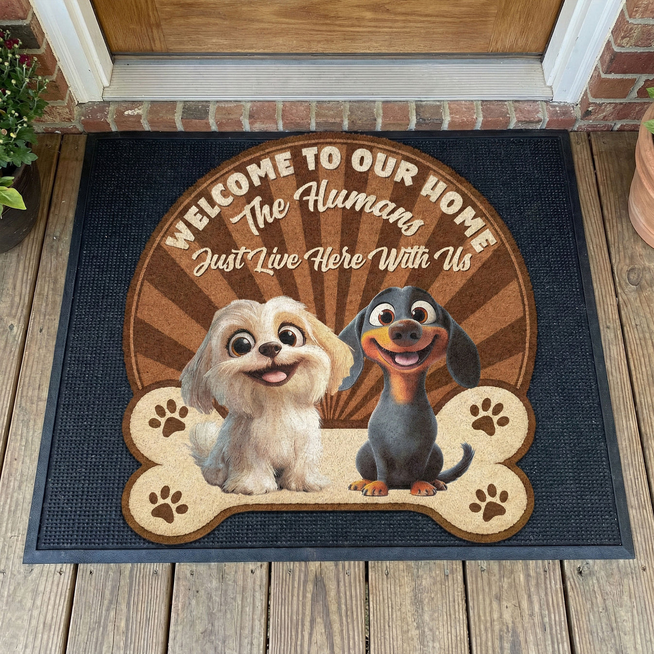 Welcome To Our Home - The Humans Just Live Here With Us - Personalized ...