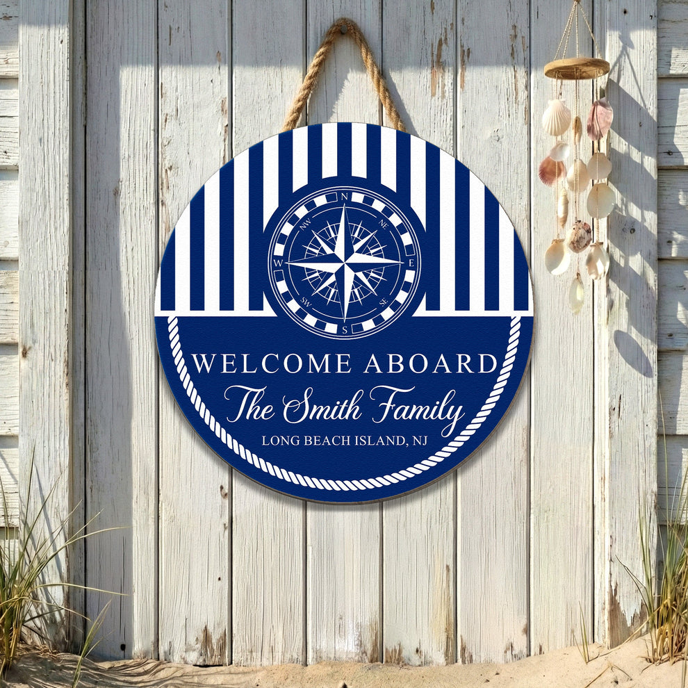 Welcome Aboard - Personalized Wood Sign – Macorner