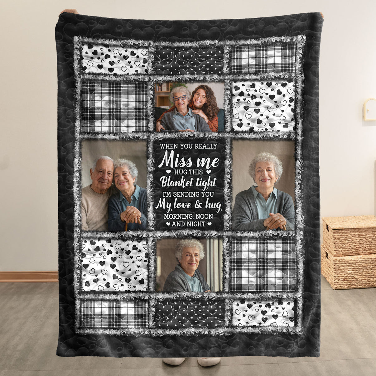 When You Miss Me Hug This Blanket Tight In Loving Memory Blanket - Per ...