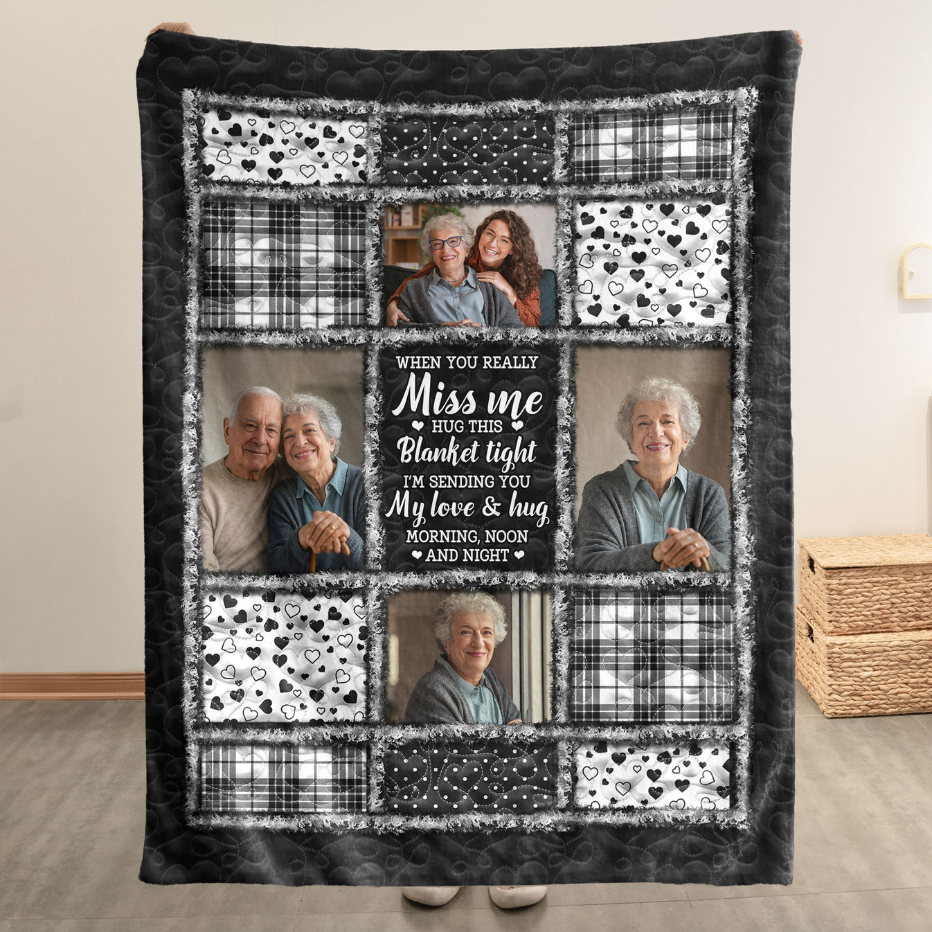When You Miss Me Hug This Blanket Tight In Loving Memory Blanket - Per ...