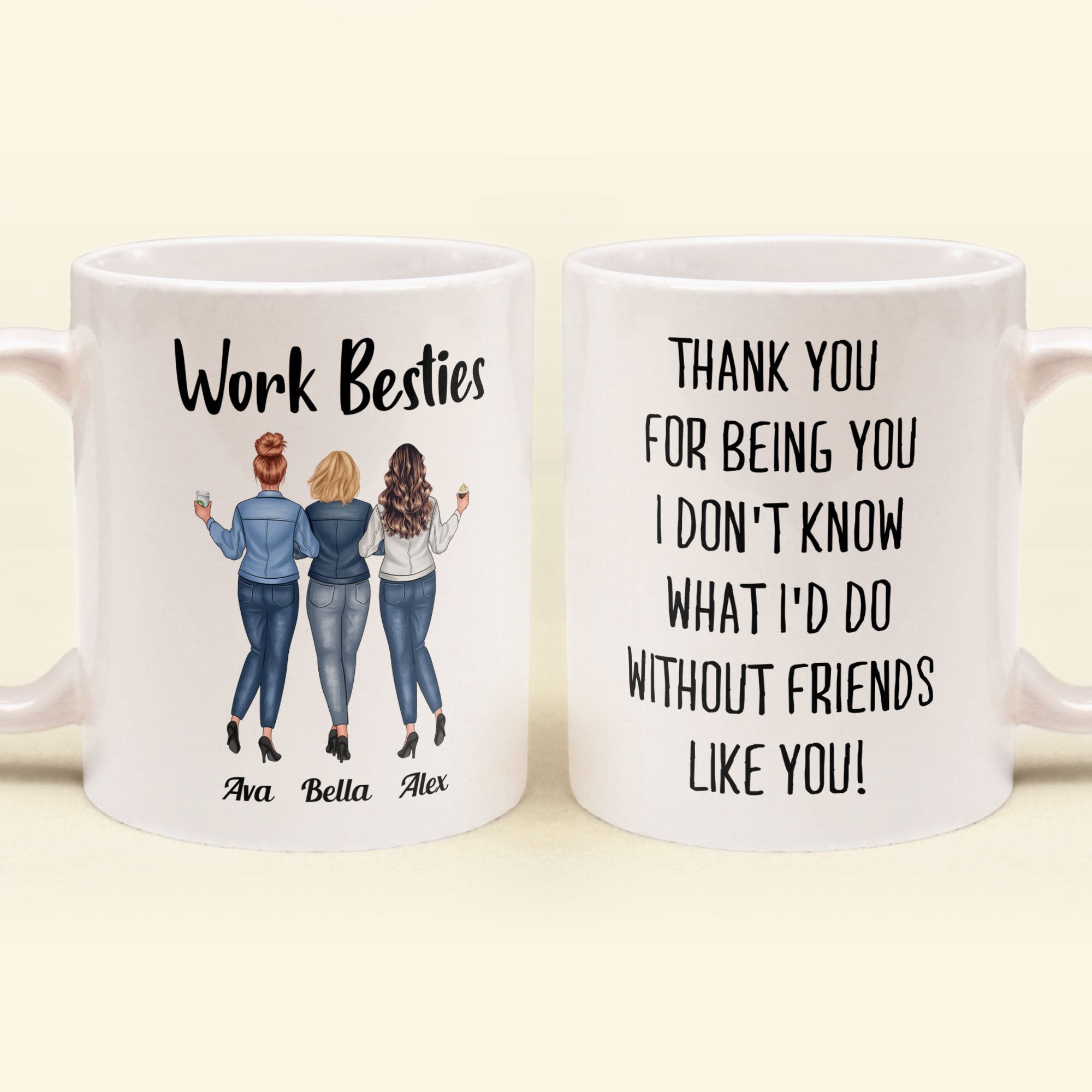 Work Bestie Thank You For Being You - Personalized Mug – Macorner