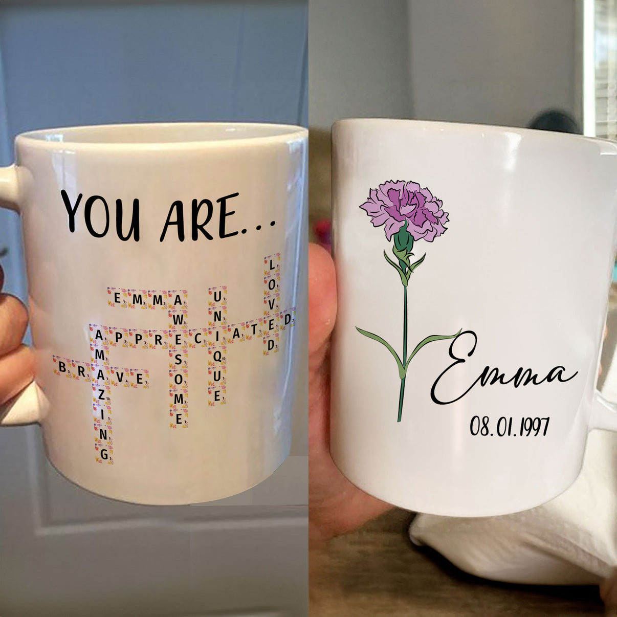You Are Appreciated Scrabble Affirmation - Personalized Mug – Macorner
