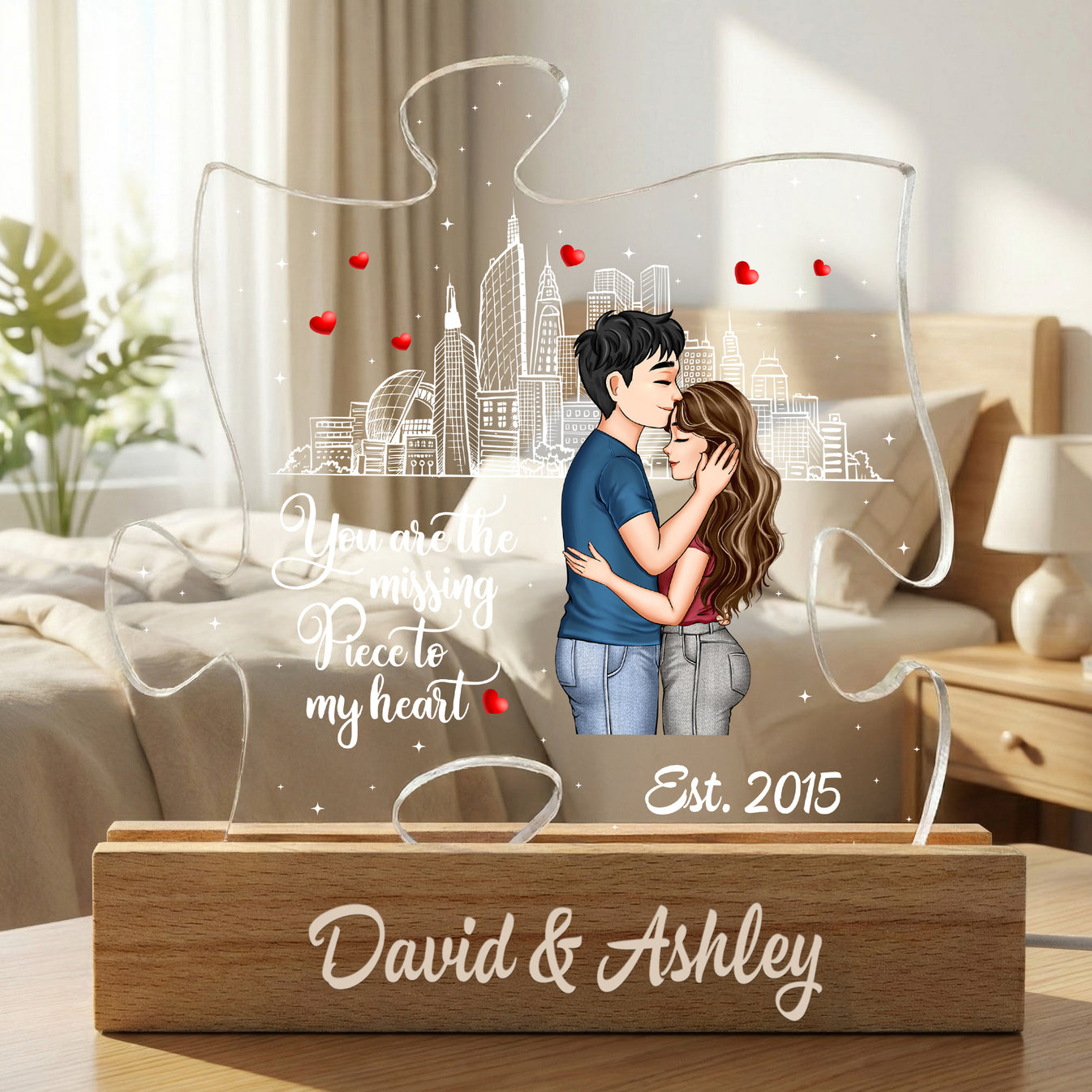 You Are The Missing Piece To My Heart New Version - Personalized LED Night Light – Macorner