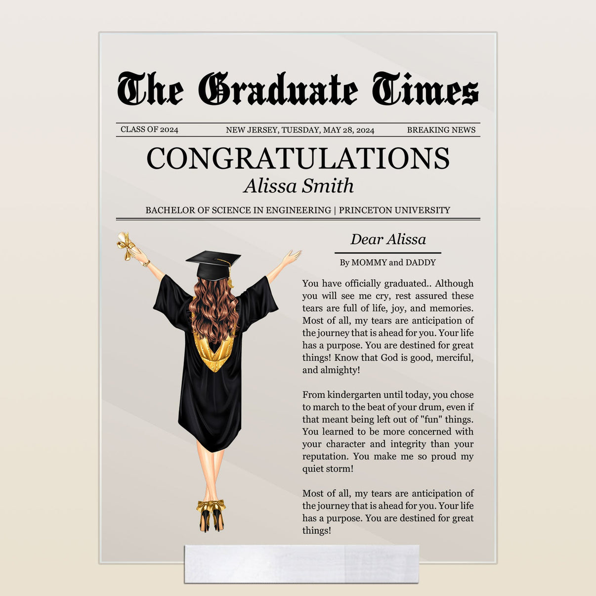 You Have Officially Graduated - Personalized Acrylic Plaque – Macorner