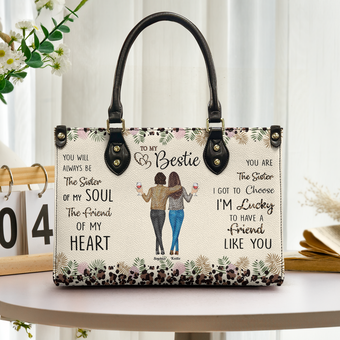 You Will Always Be The Sister Of My Soul - Personalized Leather Bag ...